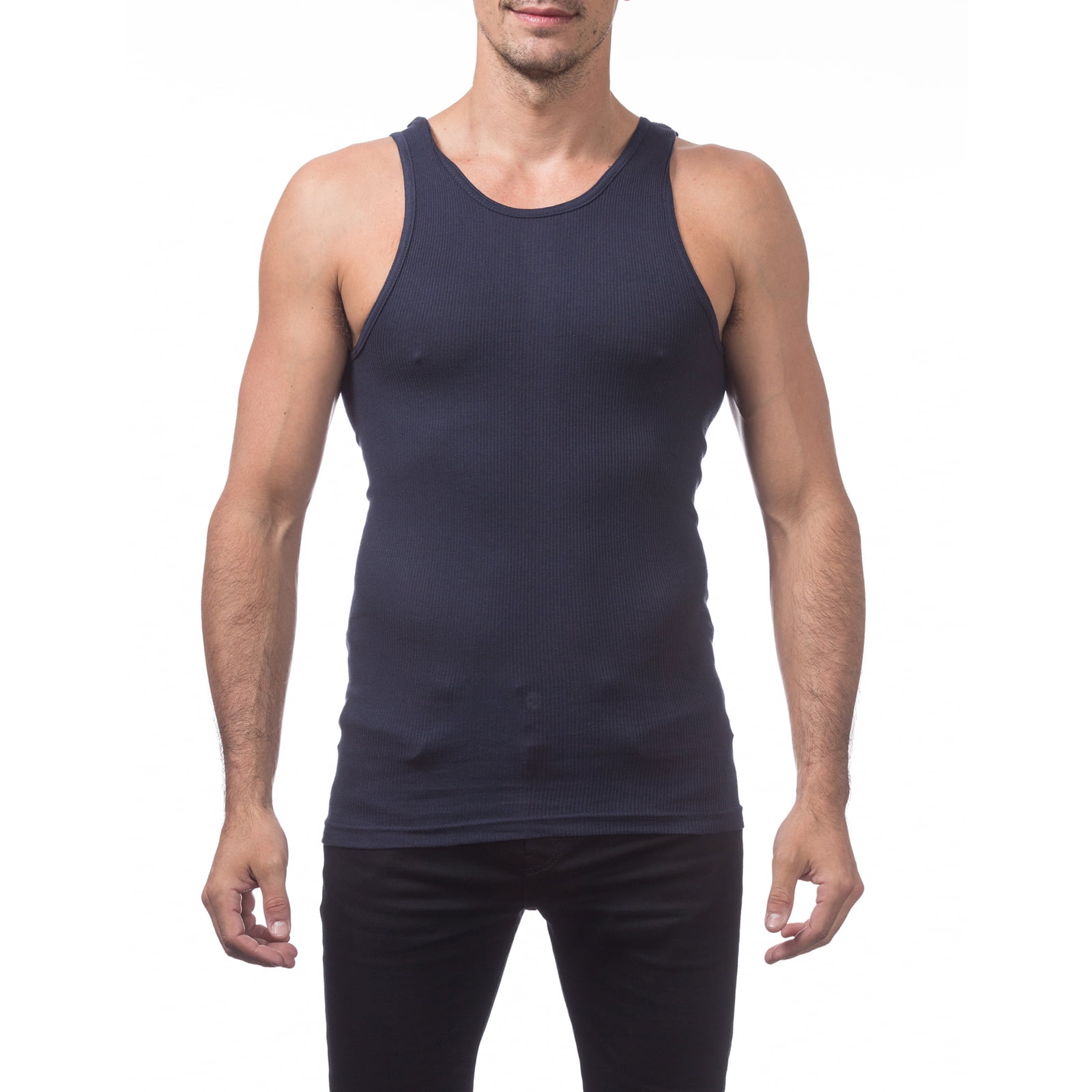 2 Pack Pro Club Men's Ultra-Soft Ringspun Cotton A-Shirt Tank Top ...