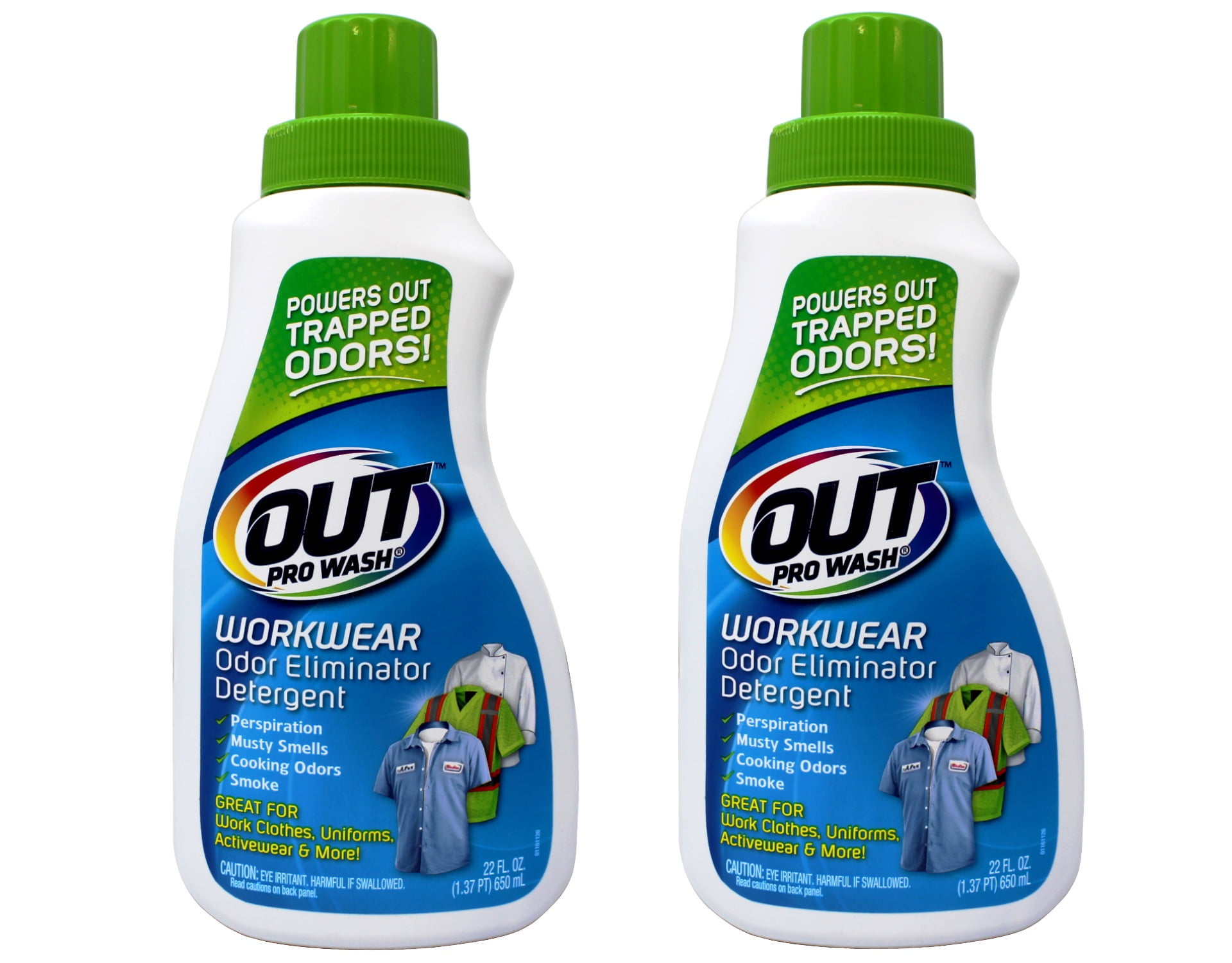 2 Pack - OUT ProWash Workwear Odor Eliminator and Stain Remover Laundry ...