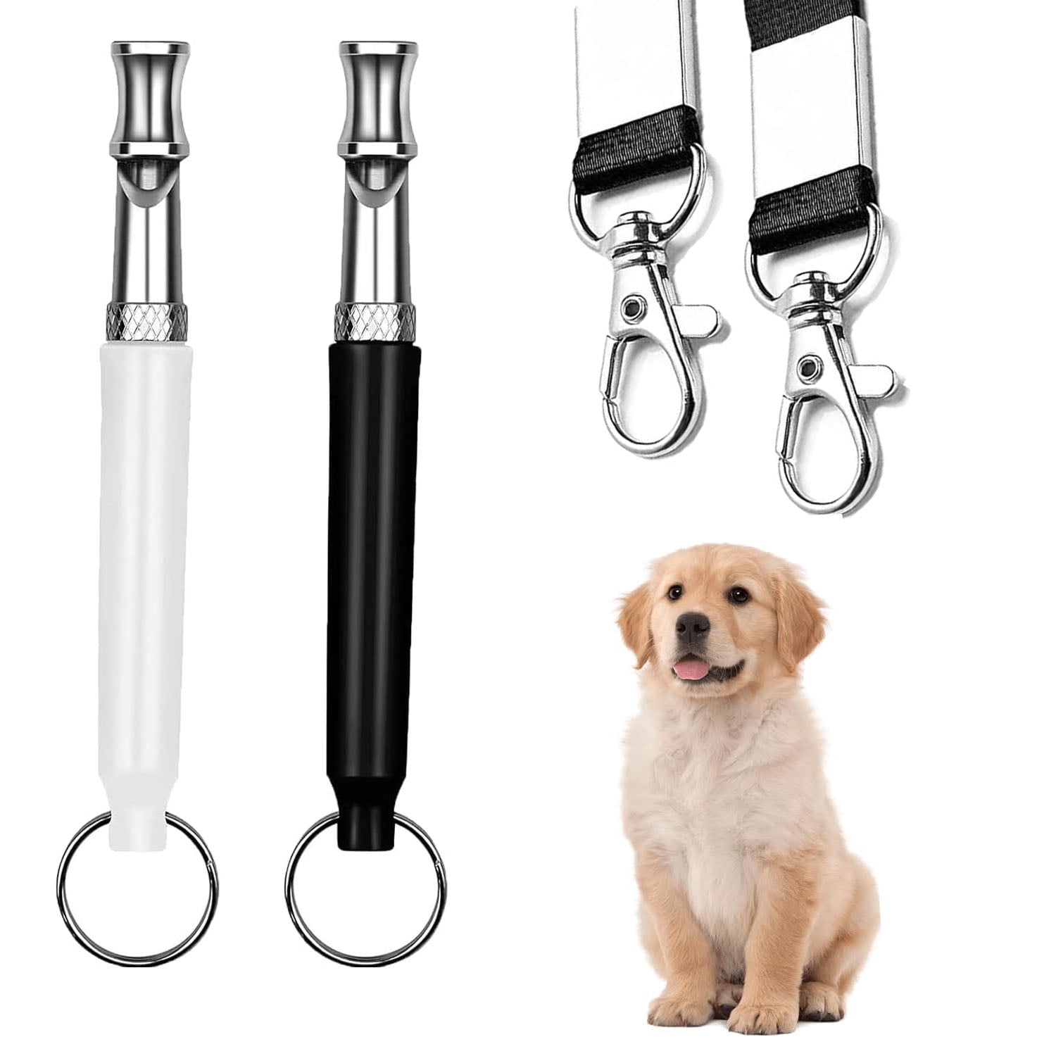 Kettion 2 Pack Dog Whistles, Adjustable High Pitch Sound for Bark ...