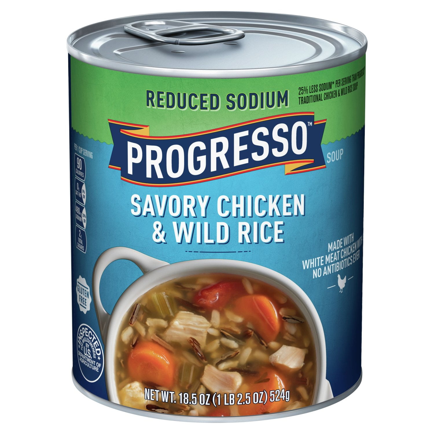 2X - Progresso Reduced Sodium Savory Chicken & Wild Rice Soup - Walmart.com