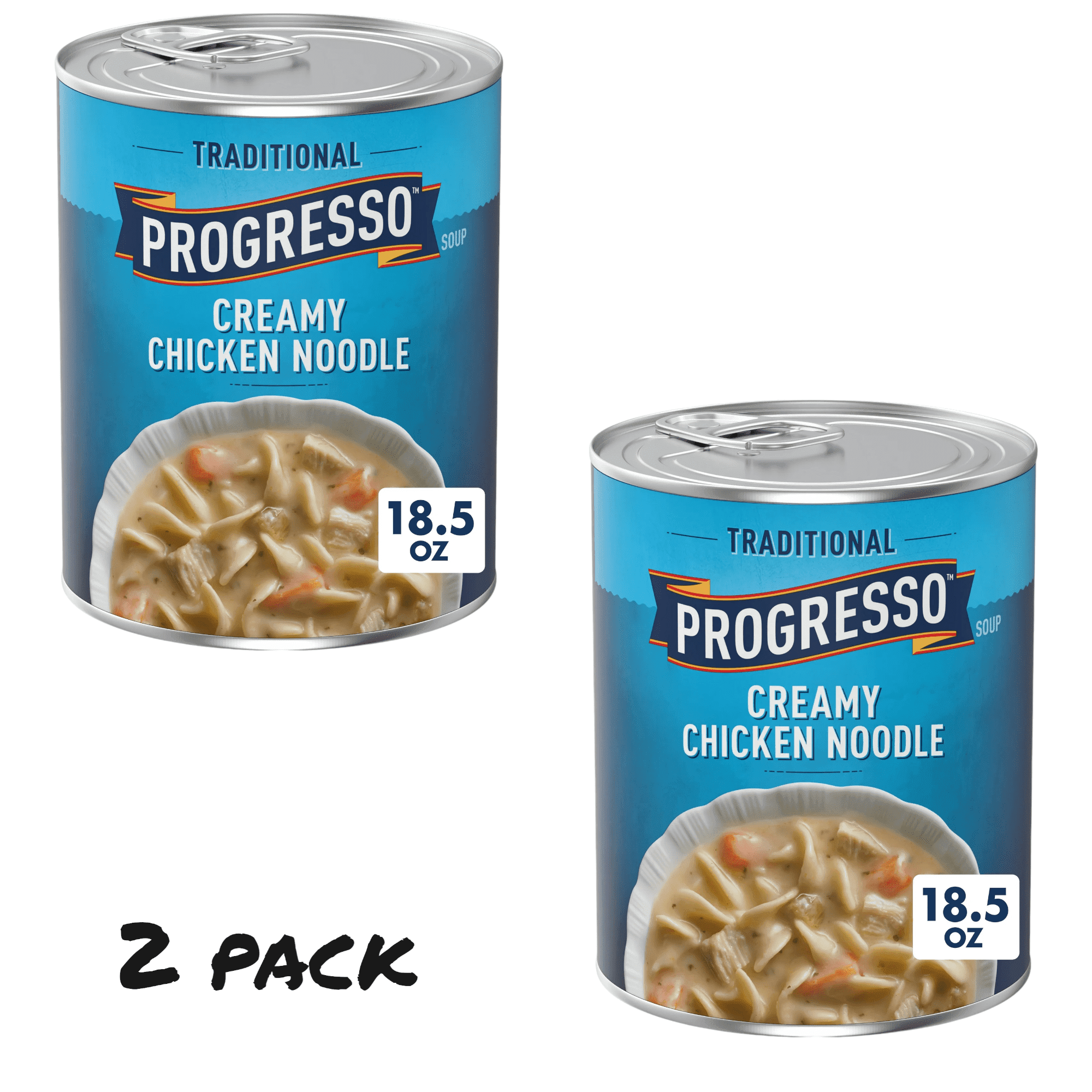 Progresso Creamy Chicken Noodle Canned Soup, 2 Pack, 18.5 oz. - Walmart.com