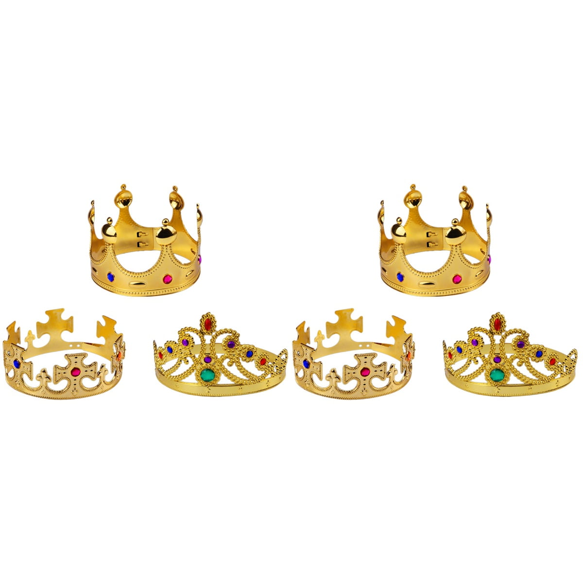 2 Pack Prom King and Quieen Crown Children Dress up Props Birthday ...