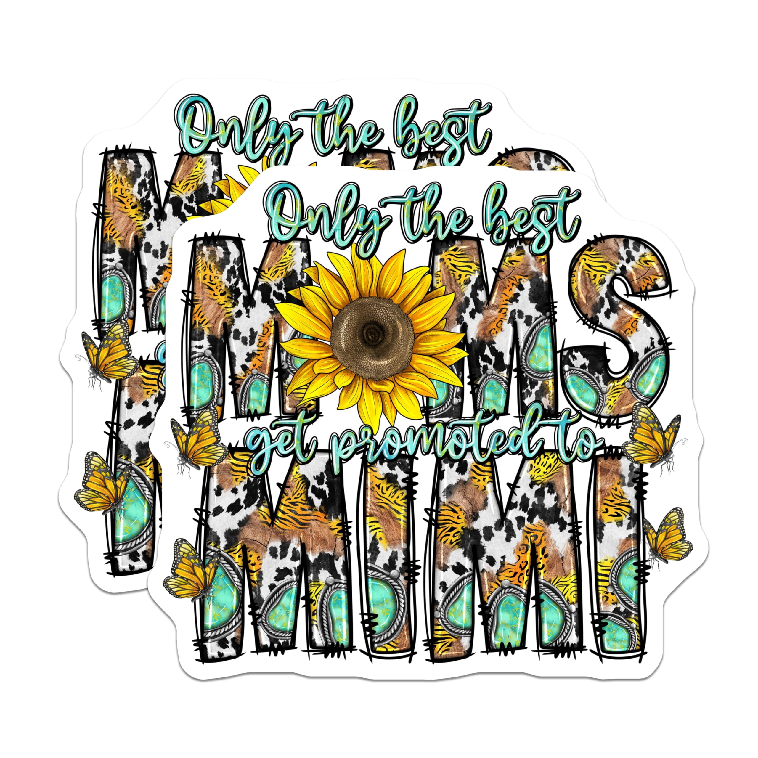(2 Pack) Promoted to Mimi Stickers - New Grandma Announcement - Western ...