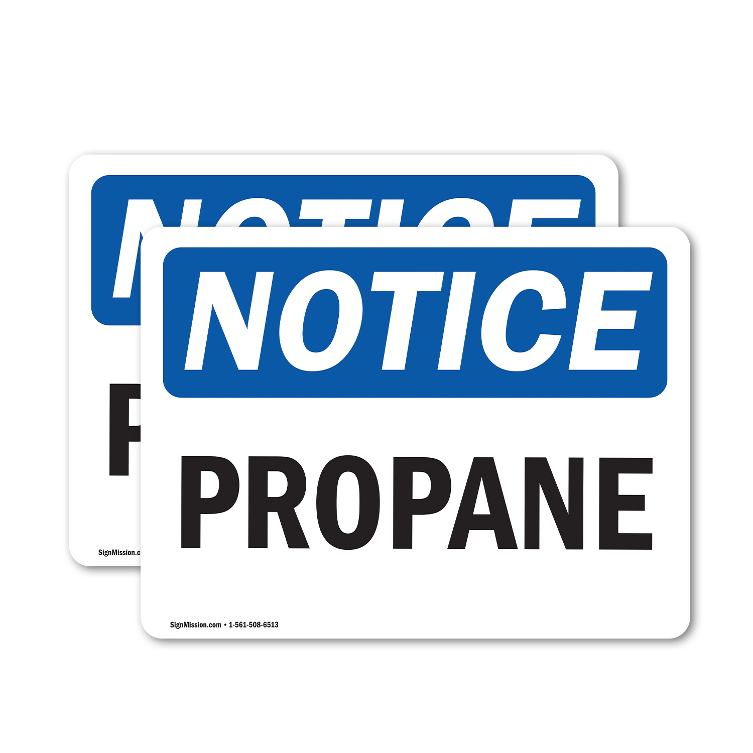 (2 Pack) Propane OSHA Notice Sign 24 Inch X 18 Inch Vinyl Label Decal ...