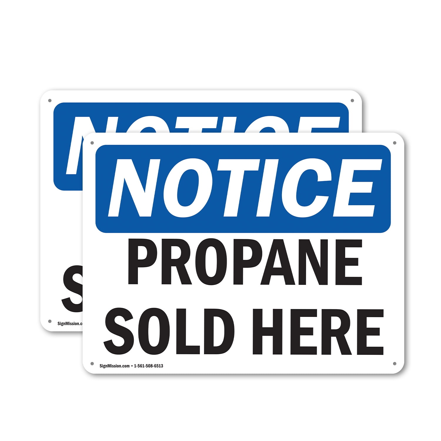 (2 Pack) Propane Sold Here OSHA Notice Sign 14 Inch X 10 Inch Indoor ...