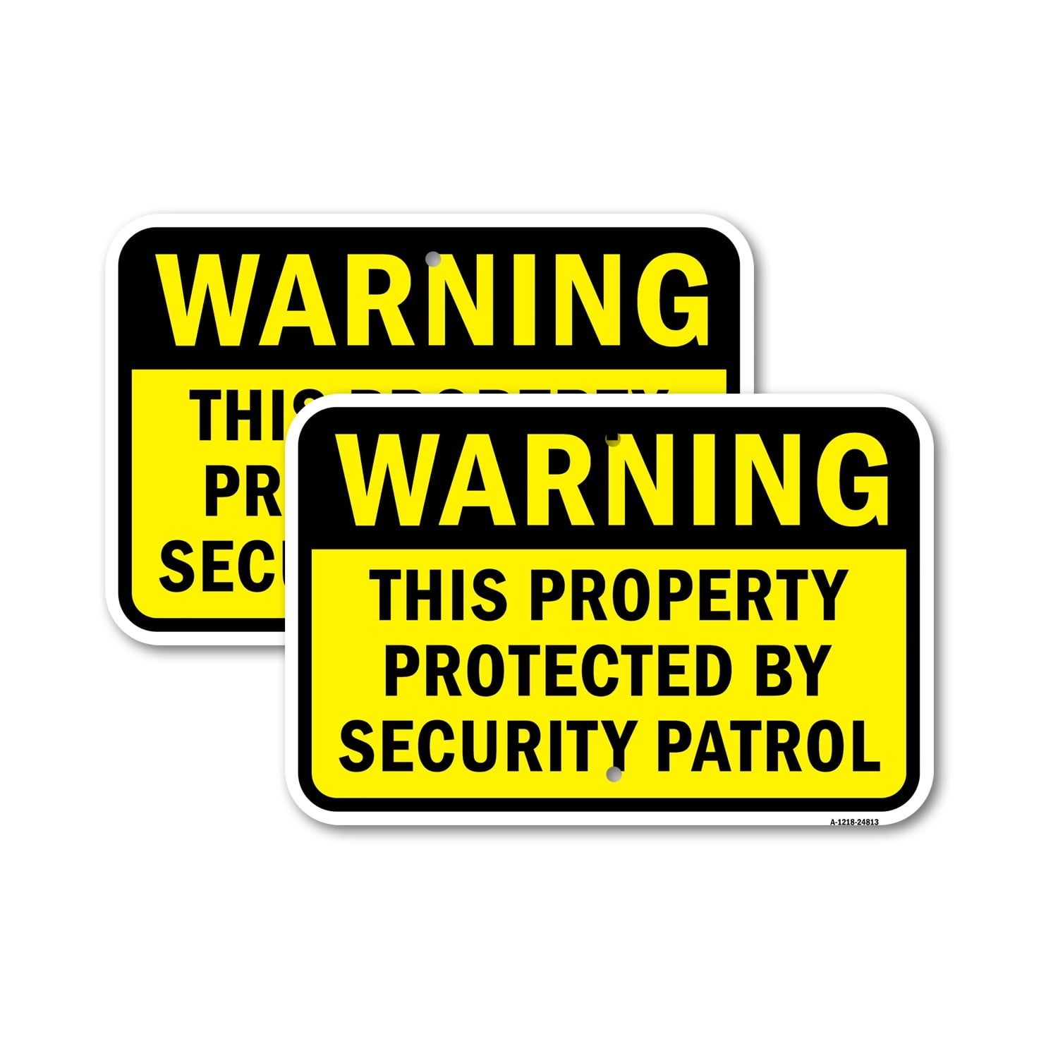 (2 Pack) Property Protected By Security Patrol | 18" X 24" Heavy-Gauge ...