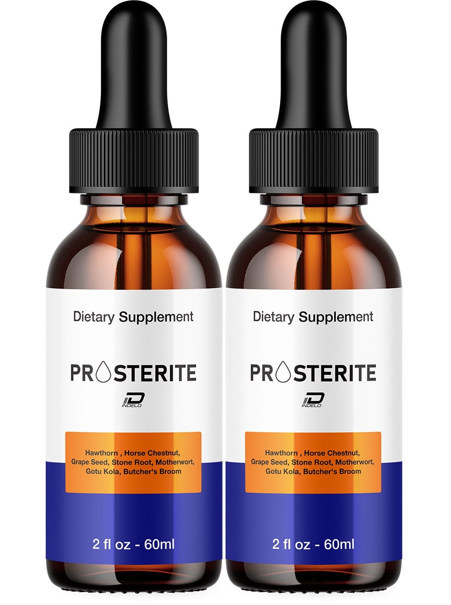 (2 Pack) Prosterite Drops for Prostate Health - Bladder Urinating ...