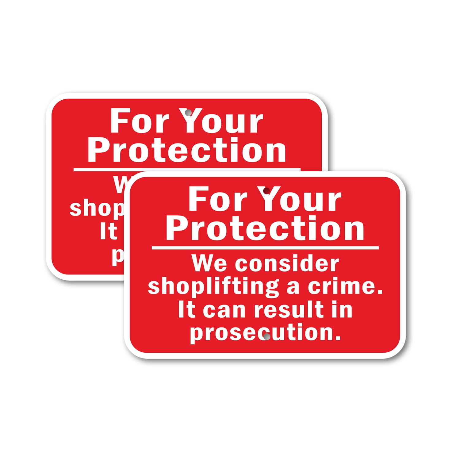 (2 Pack) For Your Protection - We consider shoplifting a crime. It can ...