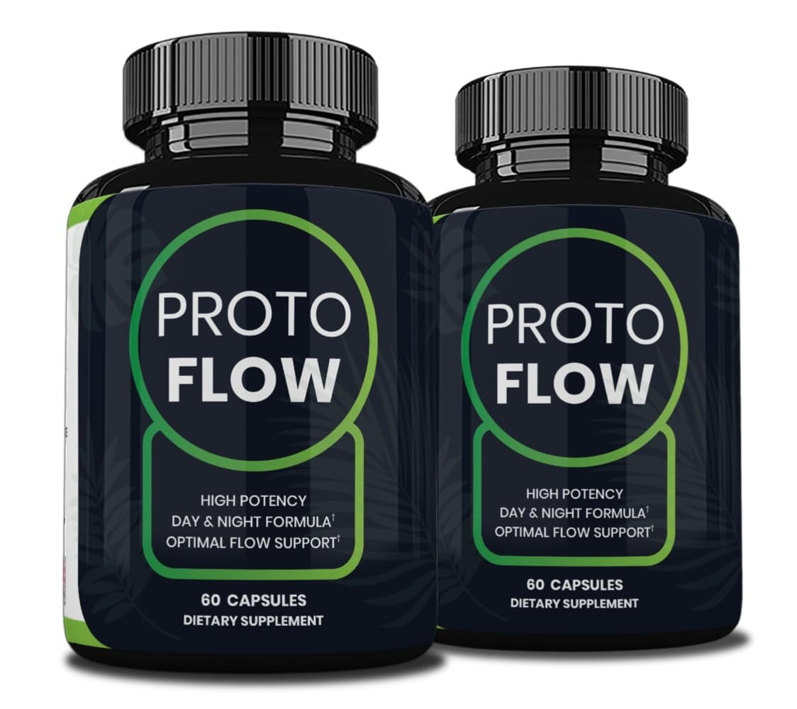 (2 Pack) Protoflow Day & Night Formula, Proto Flow Male Support, 120 ...