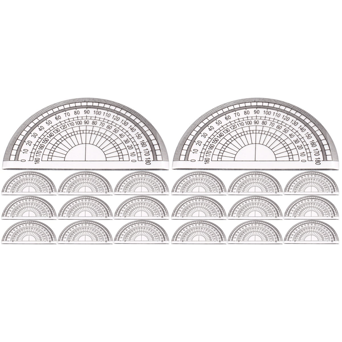 2 Pack Protractor for School Half Circle Pink Circular Student ...