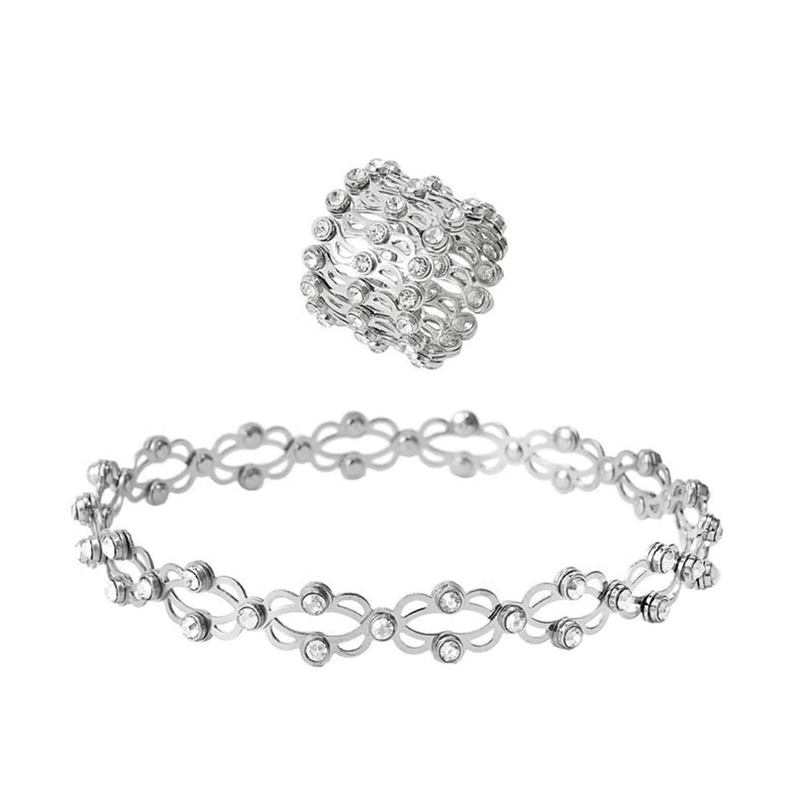 (2-Pack) Puawkoer Adjustable Transform Bracelet Ring Vintage Jewelry ...