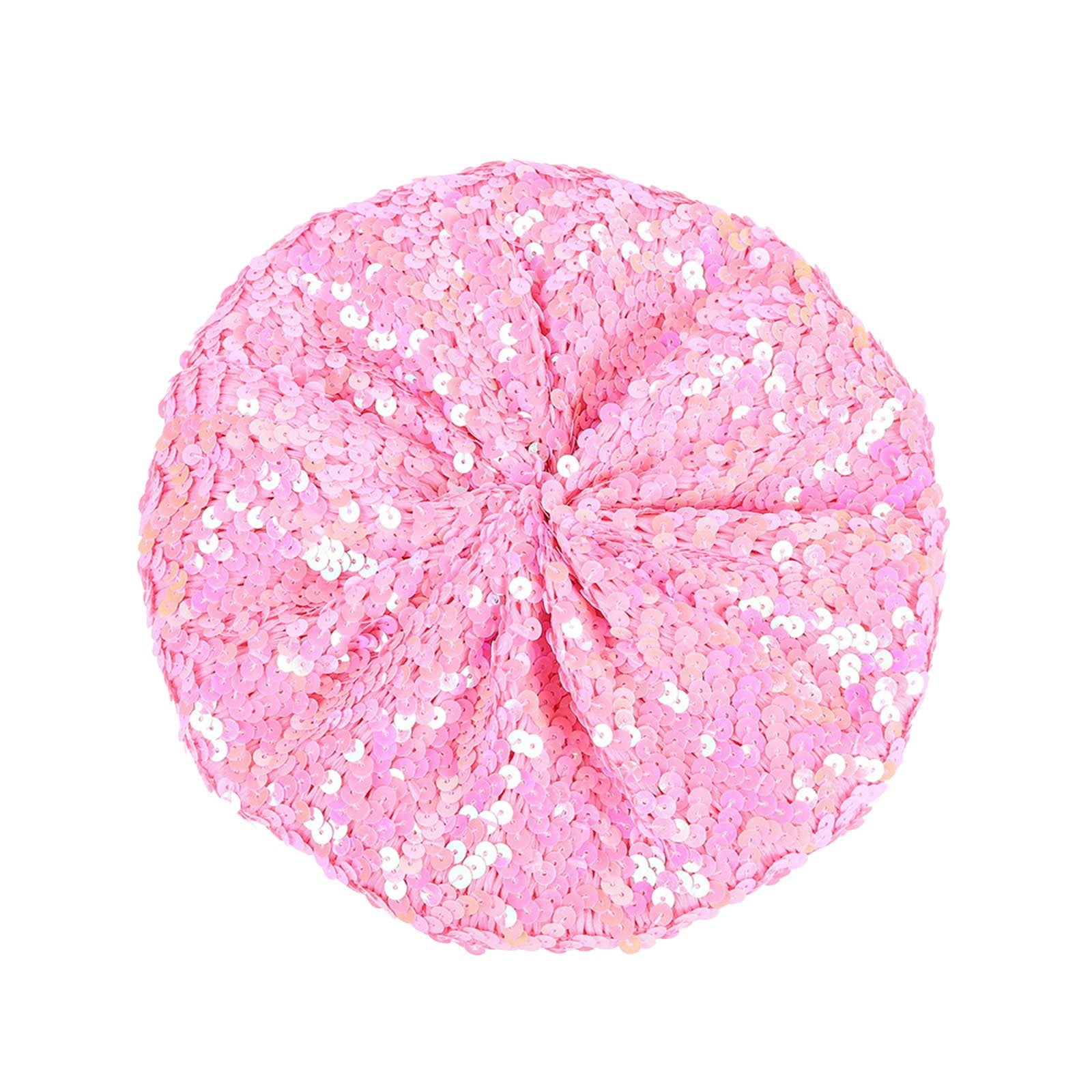 (2-Pack) Puawkoer Women Sparkling Sequins Caps for Ladies Beret ...