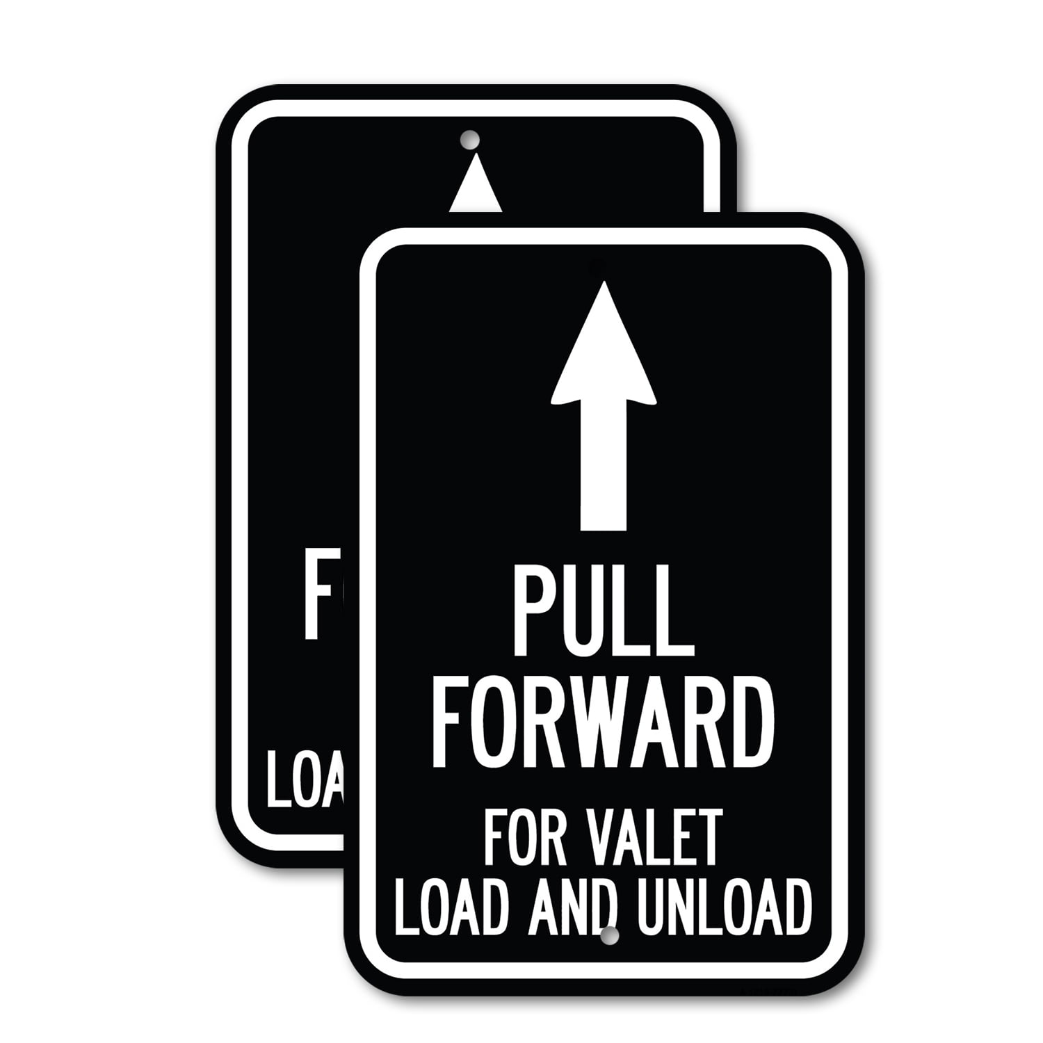 (2 Pack) Pull Forward for Valet Load and Unload (With Up Arrow) | 12" X ...