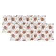 2 Pack Pumpkin Orange Valance for Window Halloween Harvest Festive ...