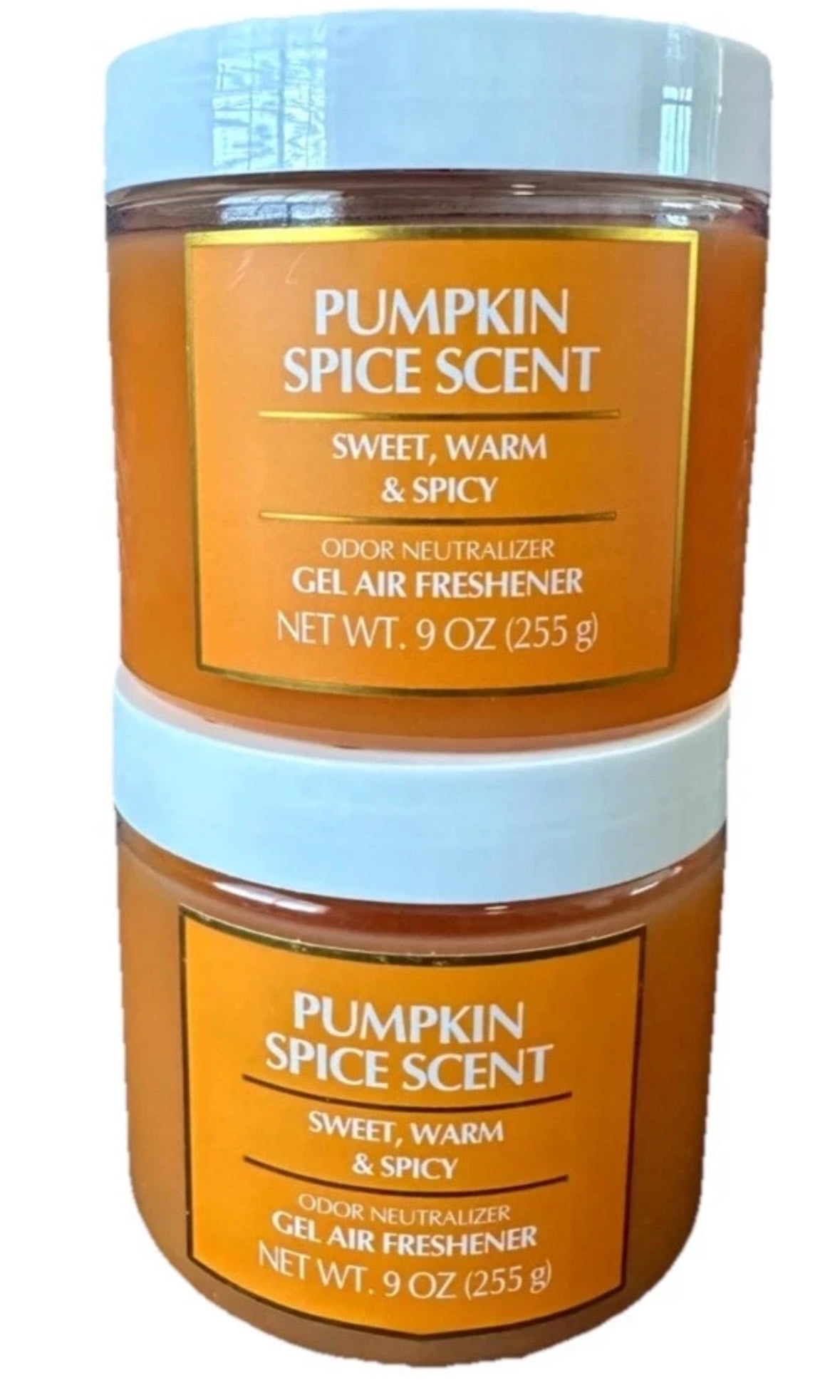 2-Pack Pumpkin Spice Air Freshener Gel, 9oz Jars – Sweet & Spicy Odor ...