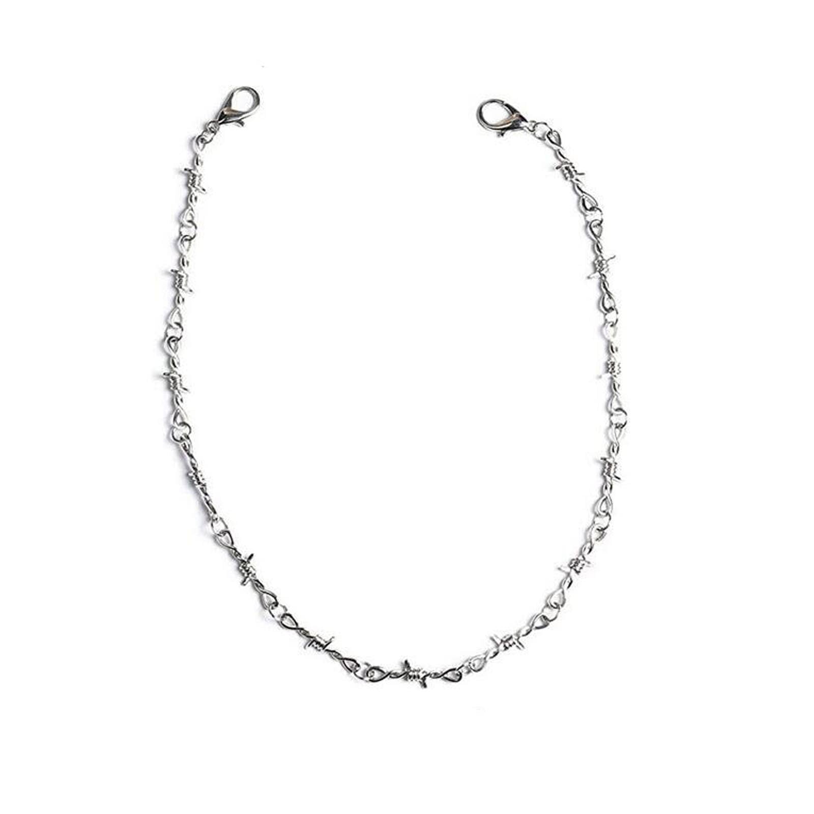 (2-Pack) Punk Gothic Thorns Metal Pendant Necklace for Women Barbed ...