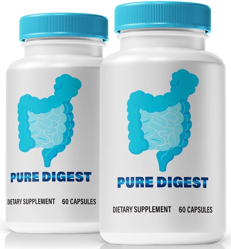 (2 Pack) Pure Digest Capsules, Premium All-Natural Formula Supplement ...