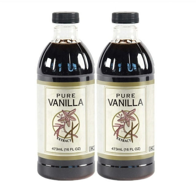 2 Pack Pure Vanilla Extract (16 oz each) - Imported, Flavorings for ...