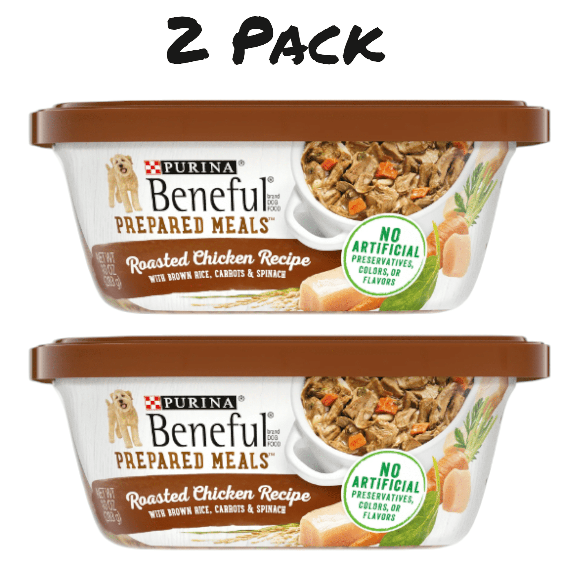 Beneful Prepared Meals Roasted Chicken Recipe Wet Dog Food, 20 oz Tub ...