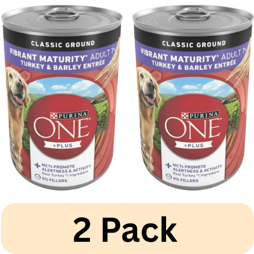 (2-Pack) Purina ONE Plus Vibrant Maturity Turkey & Barley Wet Dog Food ...