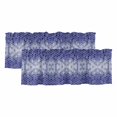 2 Pack Purple Honeycomb Plaid Valance for Window Modern Abstract ...
