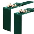 2 Pack Purple Satin Table Runners 12 x 108 Inch Rectangular Smooth Silk ...