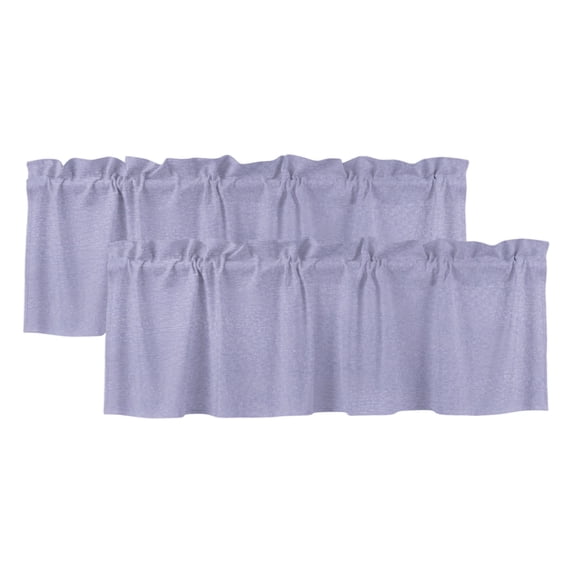 2 Pack Purple Valance for Window Natural Solid Color Organic Mottling ...
