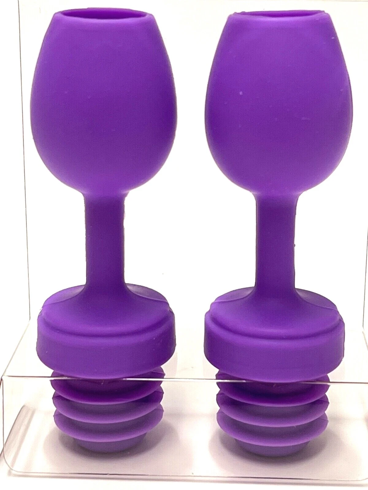 2-Pack Purple Wine Dinner Tasting Party Glass Bottle Stopper Champagne ...