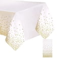 2-Pack Purple and Gold Plastic Tablecloth, 54 x 108 Inch Rectangular ...