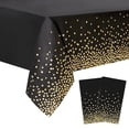 2-Pack Purple and Gold Plastic Tablecloth, 54 x 108 Inch Rectangular ...