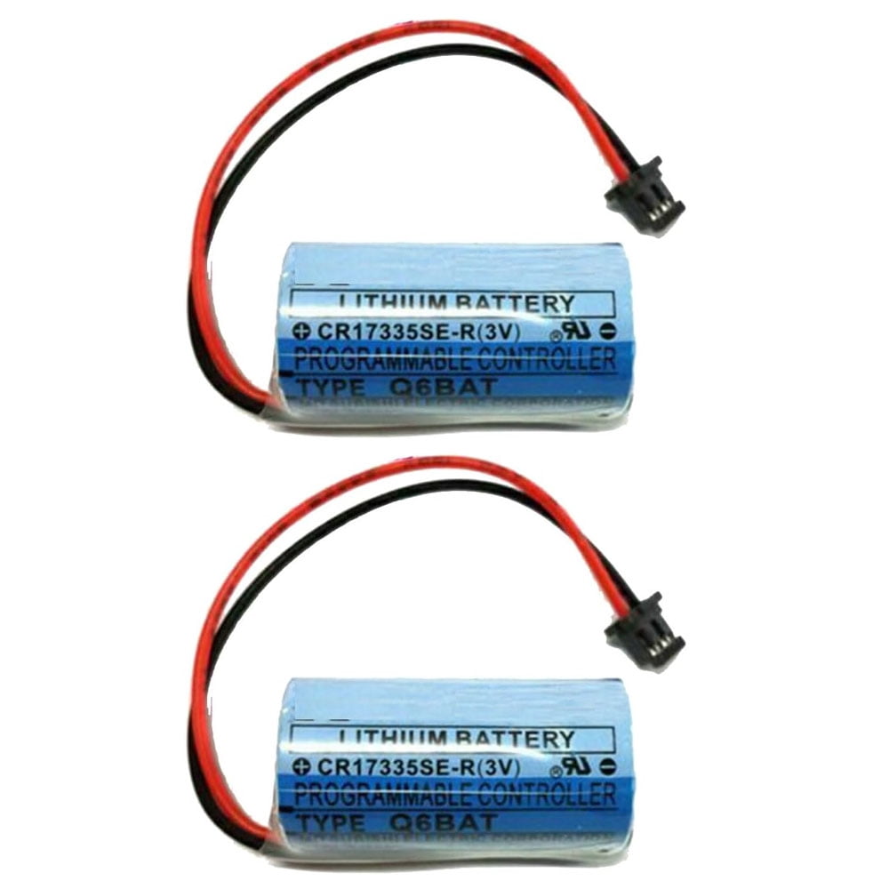 2-Pack Q6BAT CR17335SE-R 3V Battery 1800mah Long Service Life with Plug ...