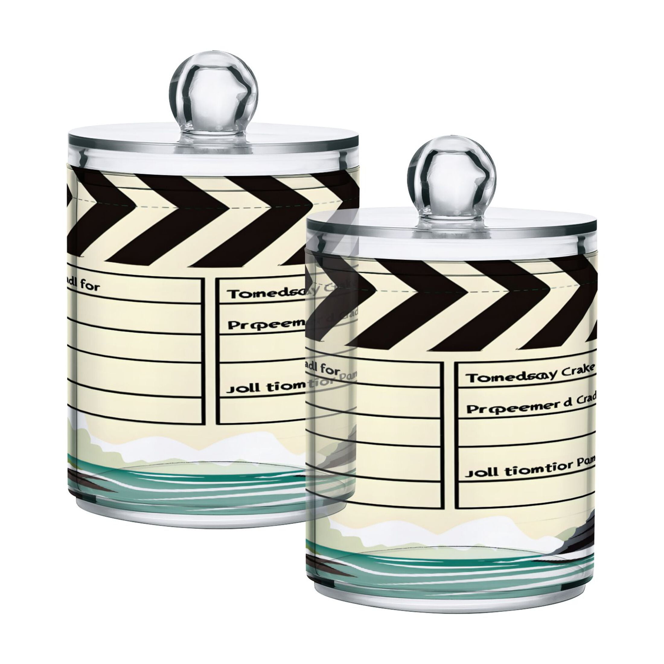 2 Pack Qtip Holder Dispenser Film Storyboard with Coconut Palm Clear ...