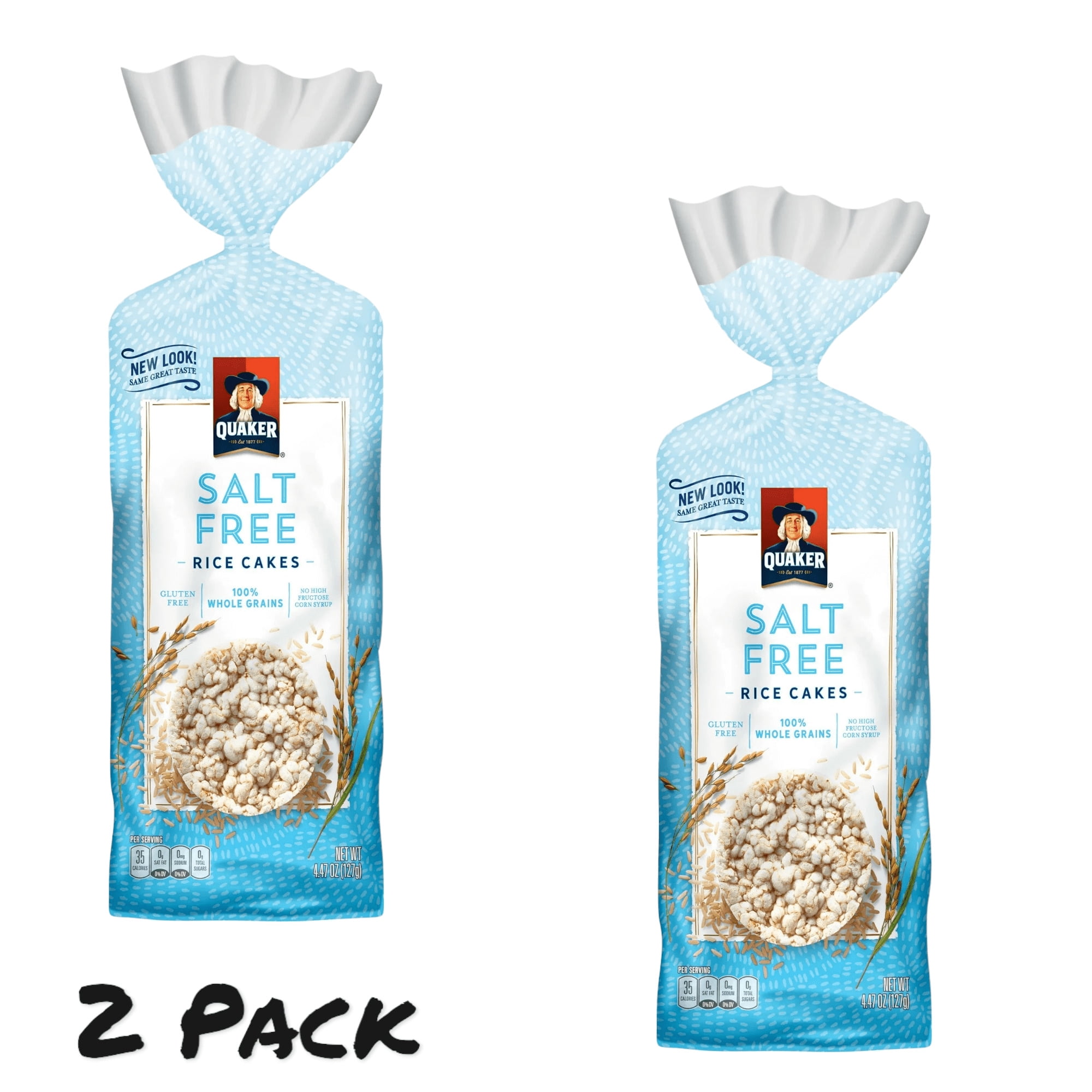 ( 2 Pack) Quaker Salt-Free Rice Cakes, 4.47 Oz.. - Walmart.com
