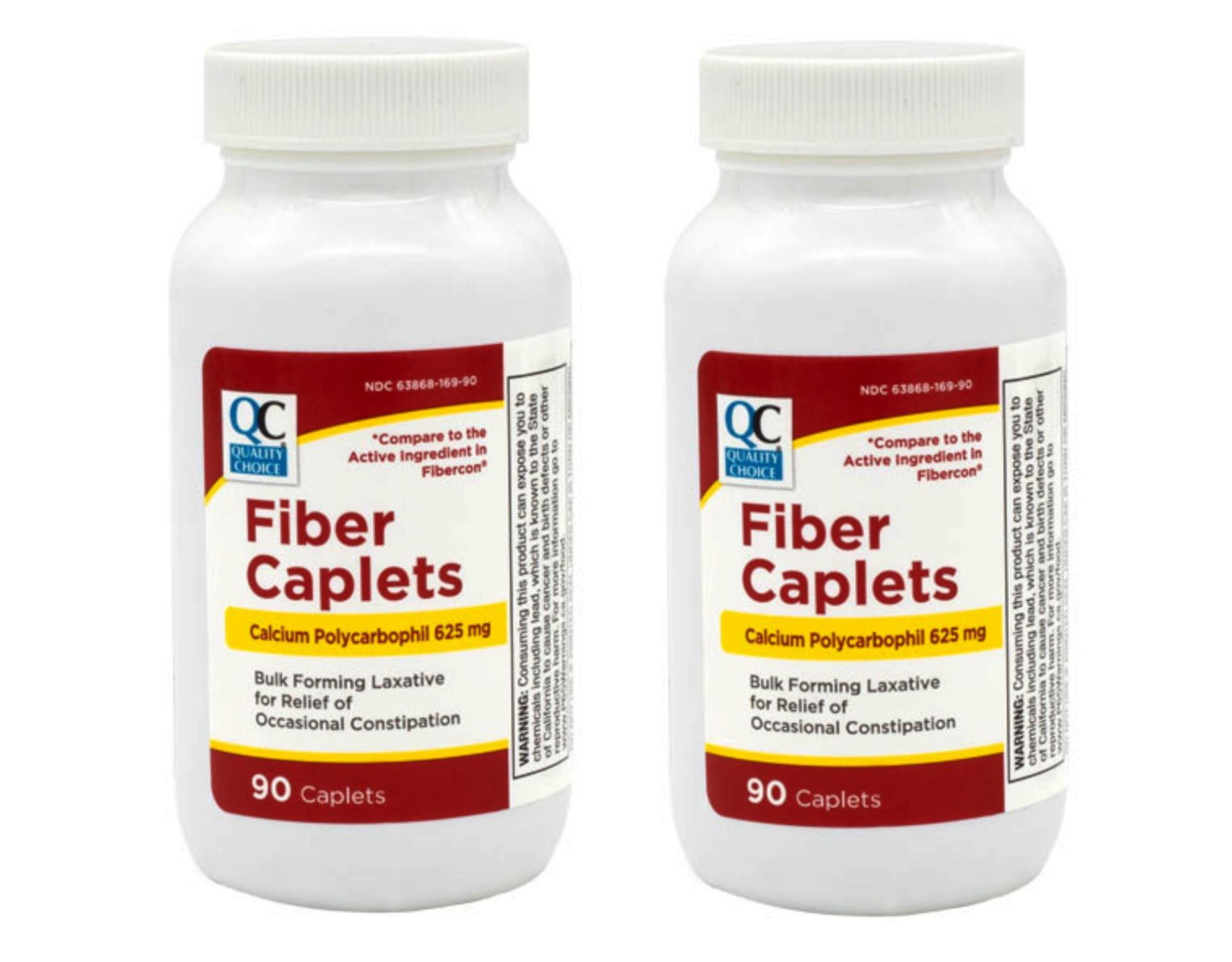 2 Pack - Quality Choice Fiber Therapy Caplets, Safe and Comfortable ...