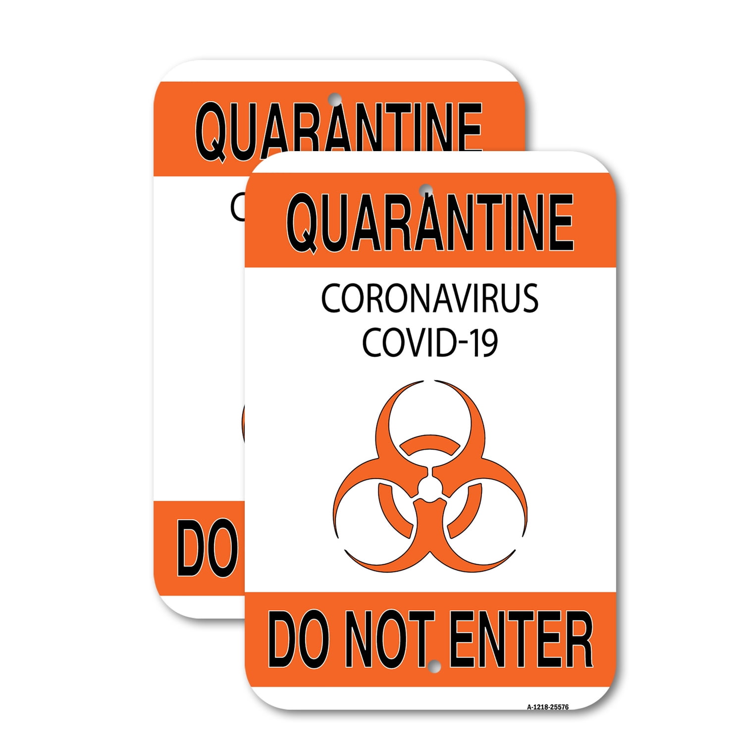 (2 Pack) Quarantine Do Not Enter 1 | 18" X 24" Heavy-Gauge Aluminum ...