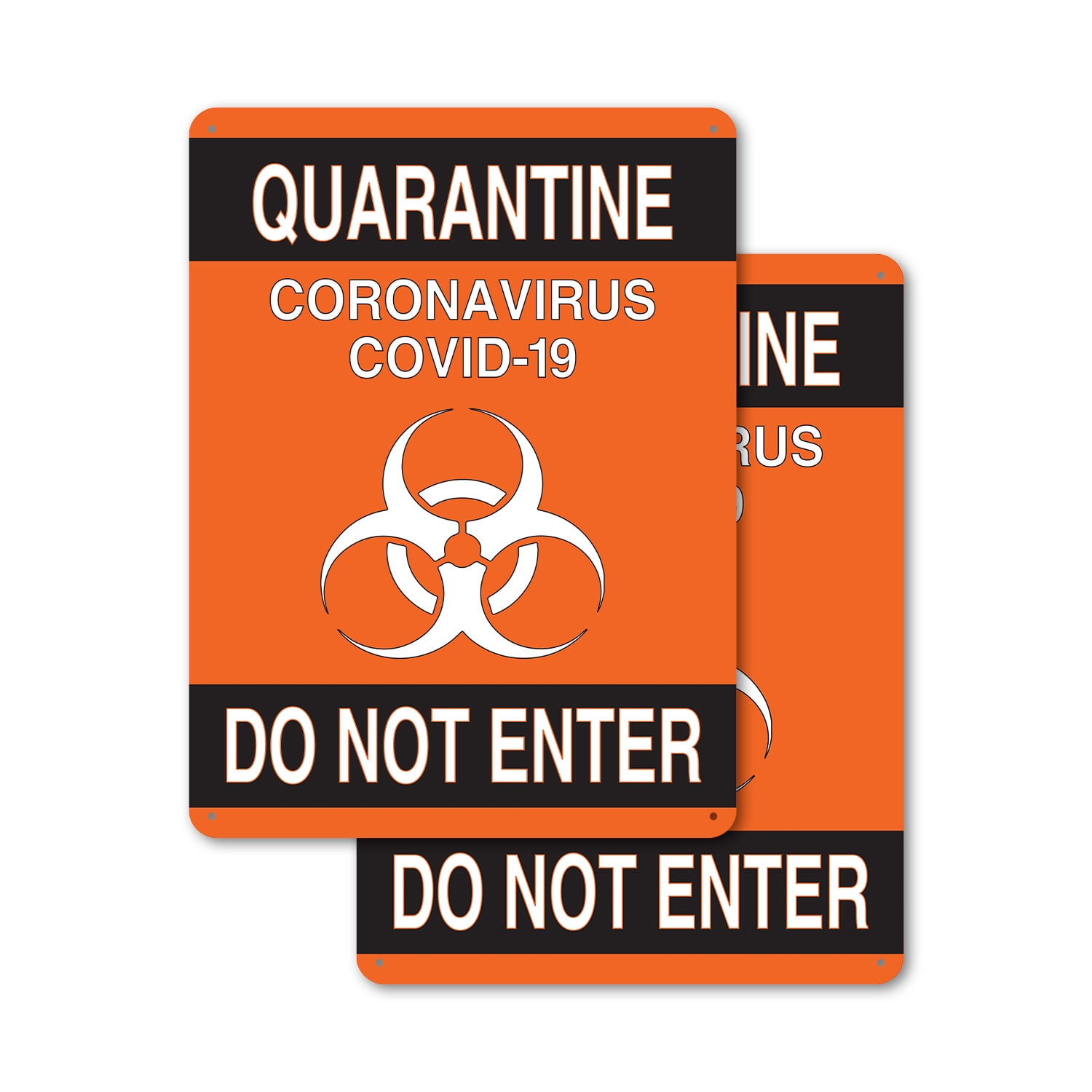 (2 Pack) Quarantine Do Not Enter 2 OSHA Notice Sign 7 Inch X 10 Inch ...