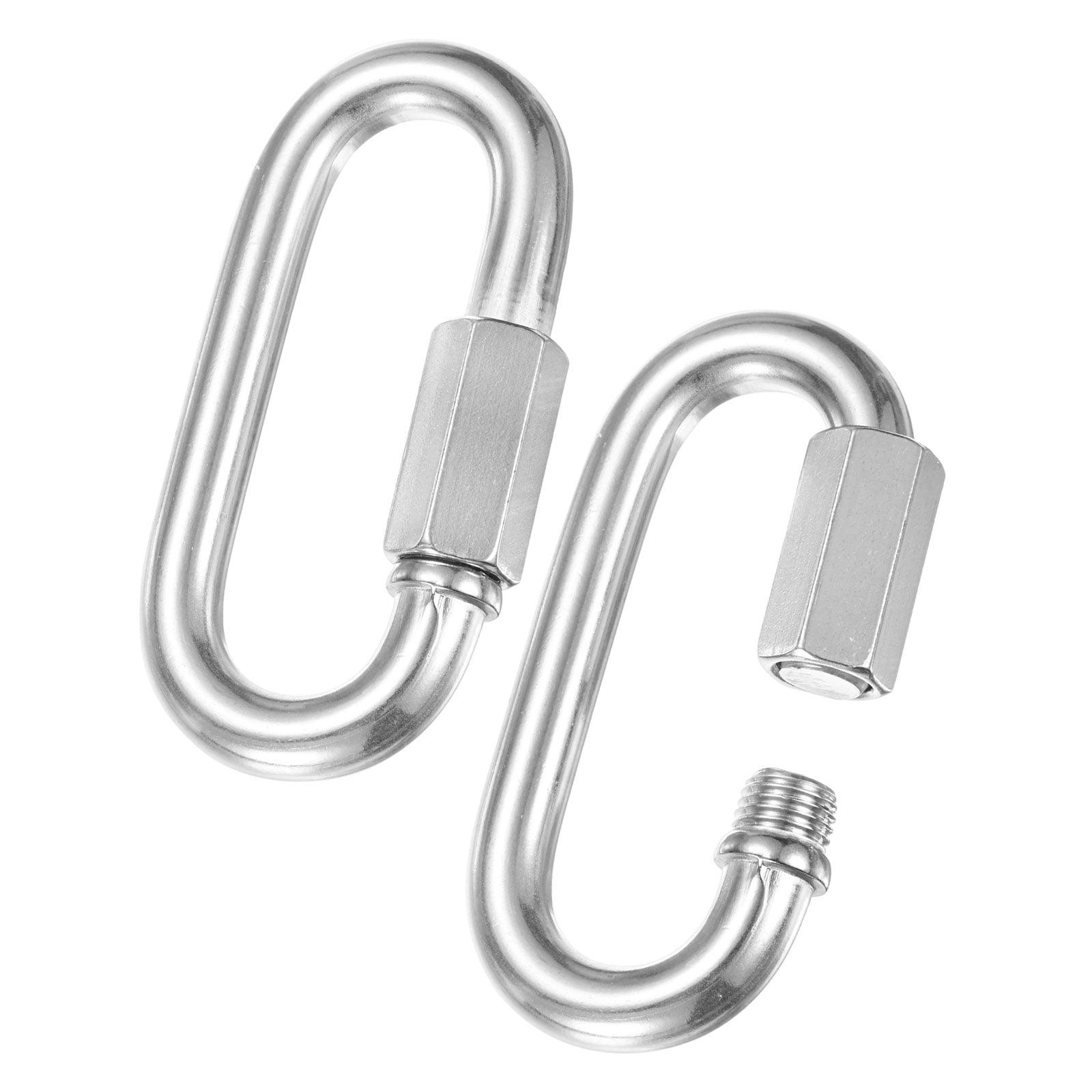 2-Pack Quick Chain Link Connector, M12 1/2 304 Stainless Steel D-Shape ...
