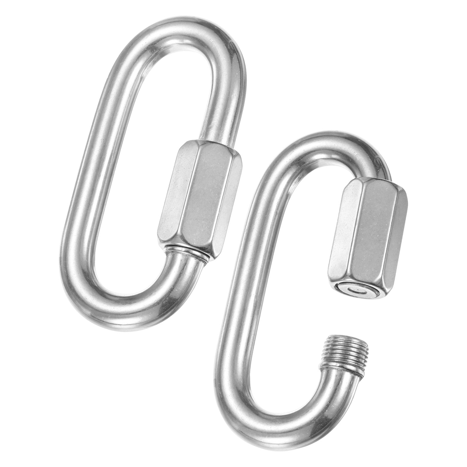 2-Pack Quick Chain Link Connector, M14 9/16 304 Stainless Steel D-Shape ...