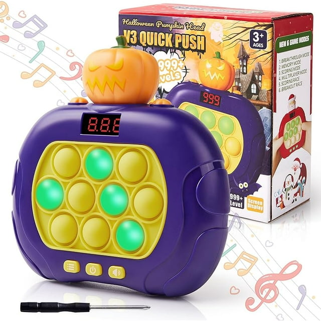 2 Pack Quick Push Pop it Game, Pop Light Up Game Pop Fidget Toys, Fast ...