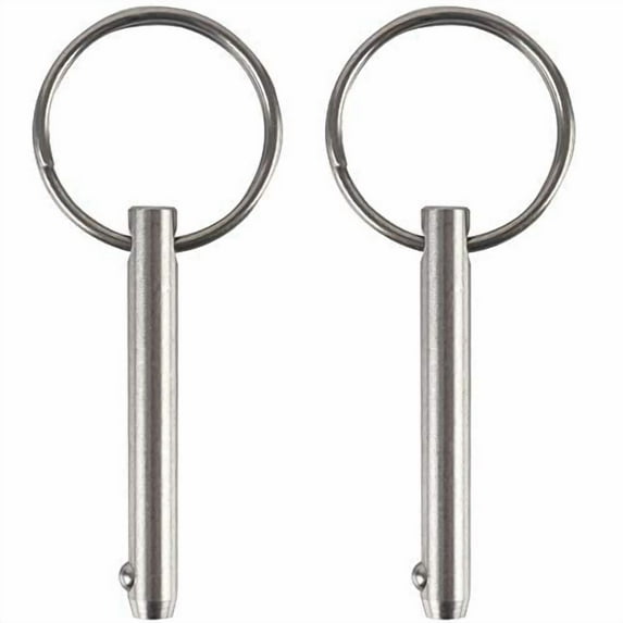 2 Pack Quick Release Pin, Diameter 1/4", Usable Length 1-1/2", Overall ...
