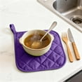 2-Pack Quilted Cotton Pot Holder Trivet, Multi-Purpose Heat Resistant ...