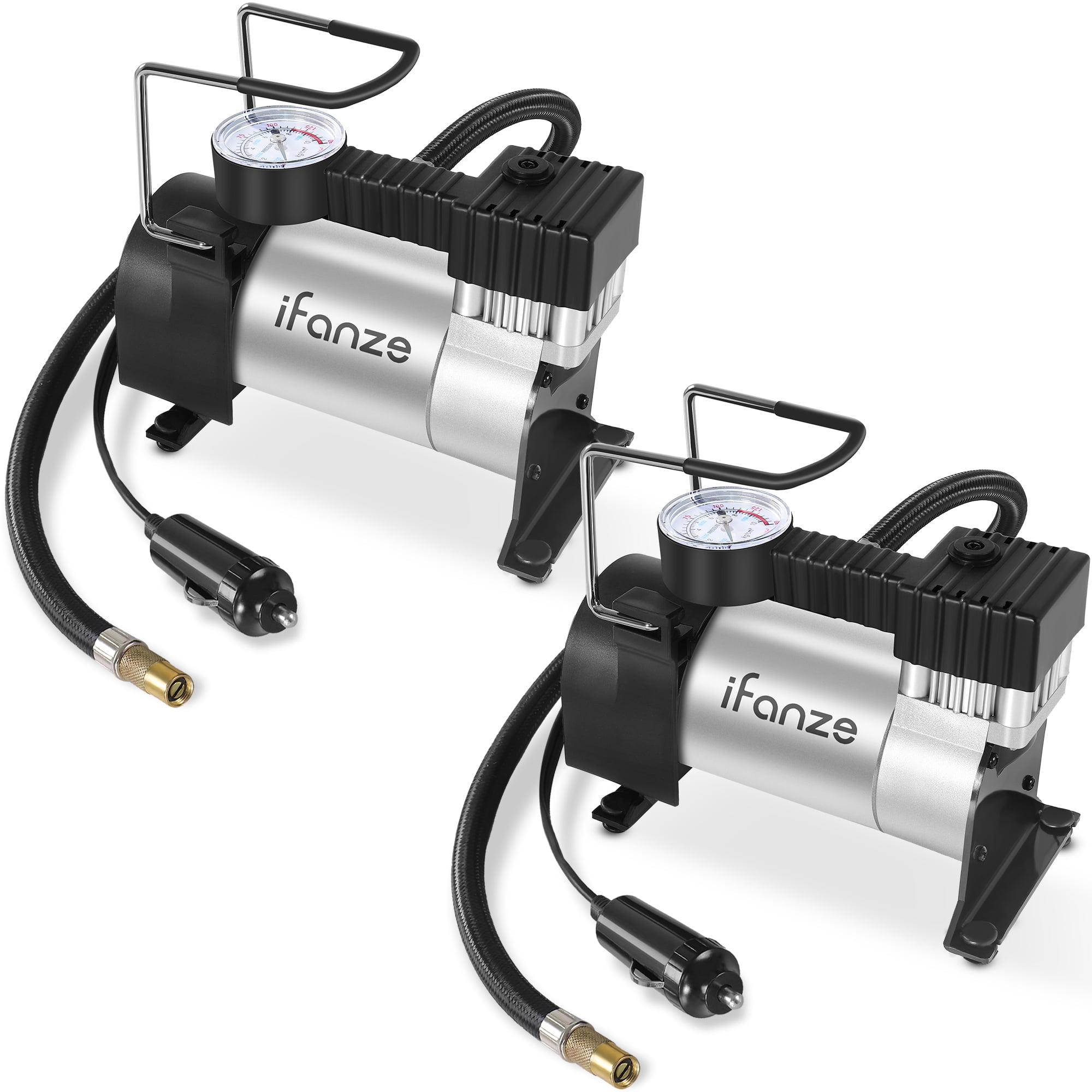 2 Pack Qunler Tire Inflator Portable Air Compressor Pump DC 12V Tire ...