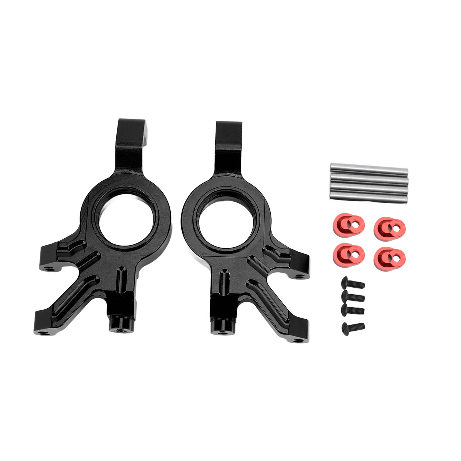 2-Pack RC Aluminum Front Steering Hub Knuckle Blocks, Black - Upgrade ...