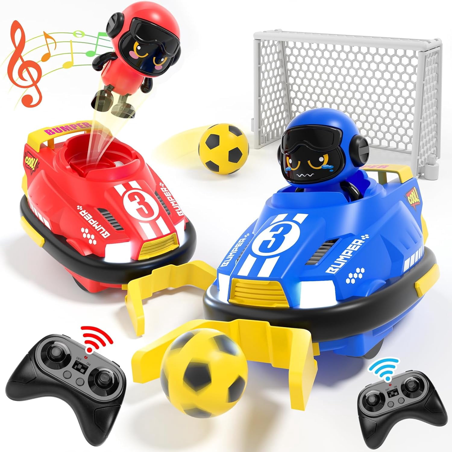 2 Pack RC Cars Toys for Ages 2-4 Toddlers|Remote Control Bumper Cars ...