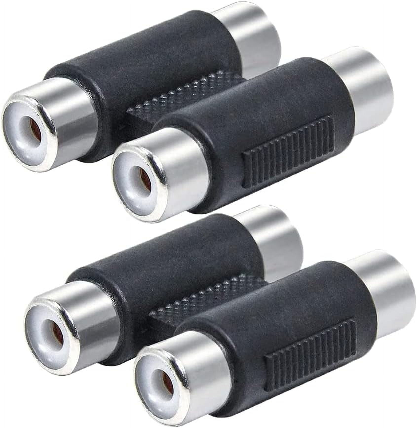 2-Pack RCA Female to 2-RCA Female Coupler Adapter,for Speaker,RCA Cable ...