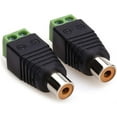 2 Pack RCA Male Phono RCA to AV Screw Connector Audio Adapter Cable for ...