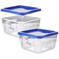 2 Pack RED Square Food Storage Container With Lid,Commercial Storage ...