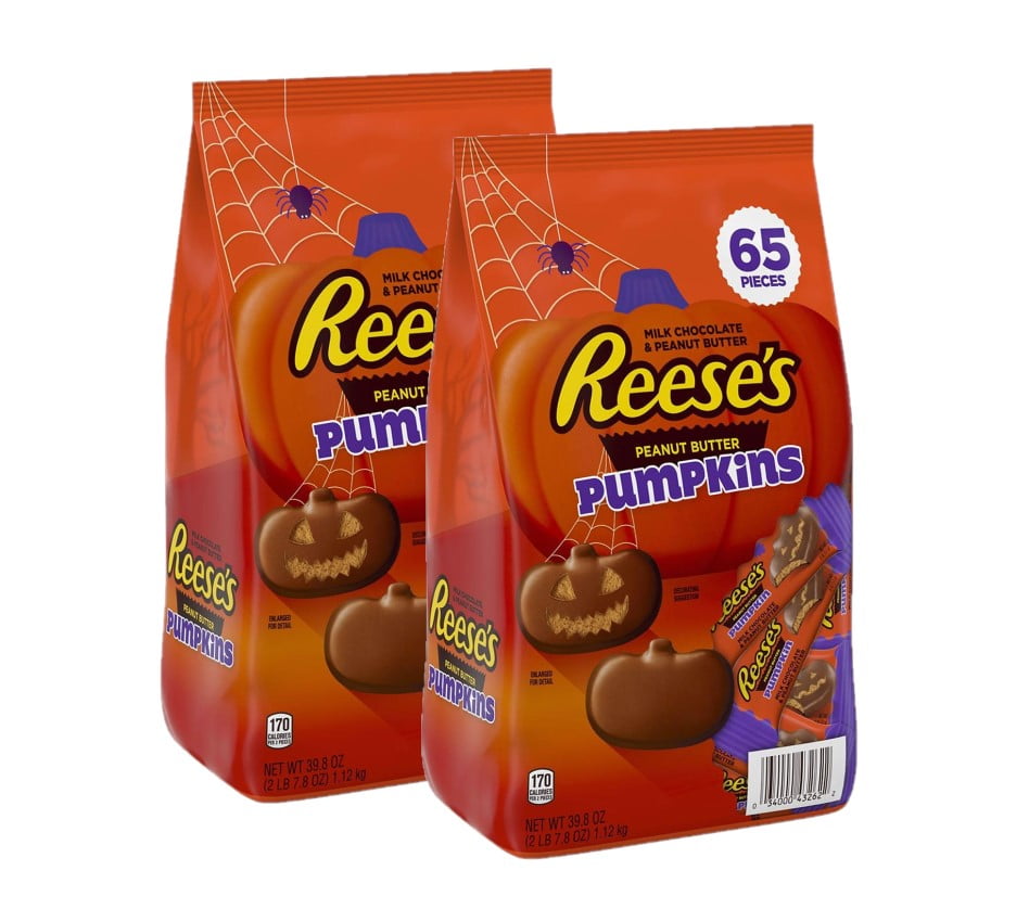 2 Pack | REESE'S Milk Chocolate Peanut Butter Pumpkins Candy, Halloween ...