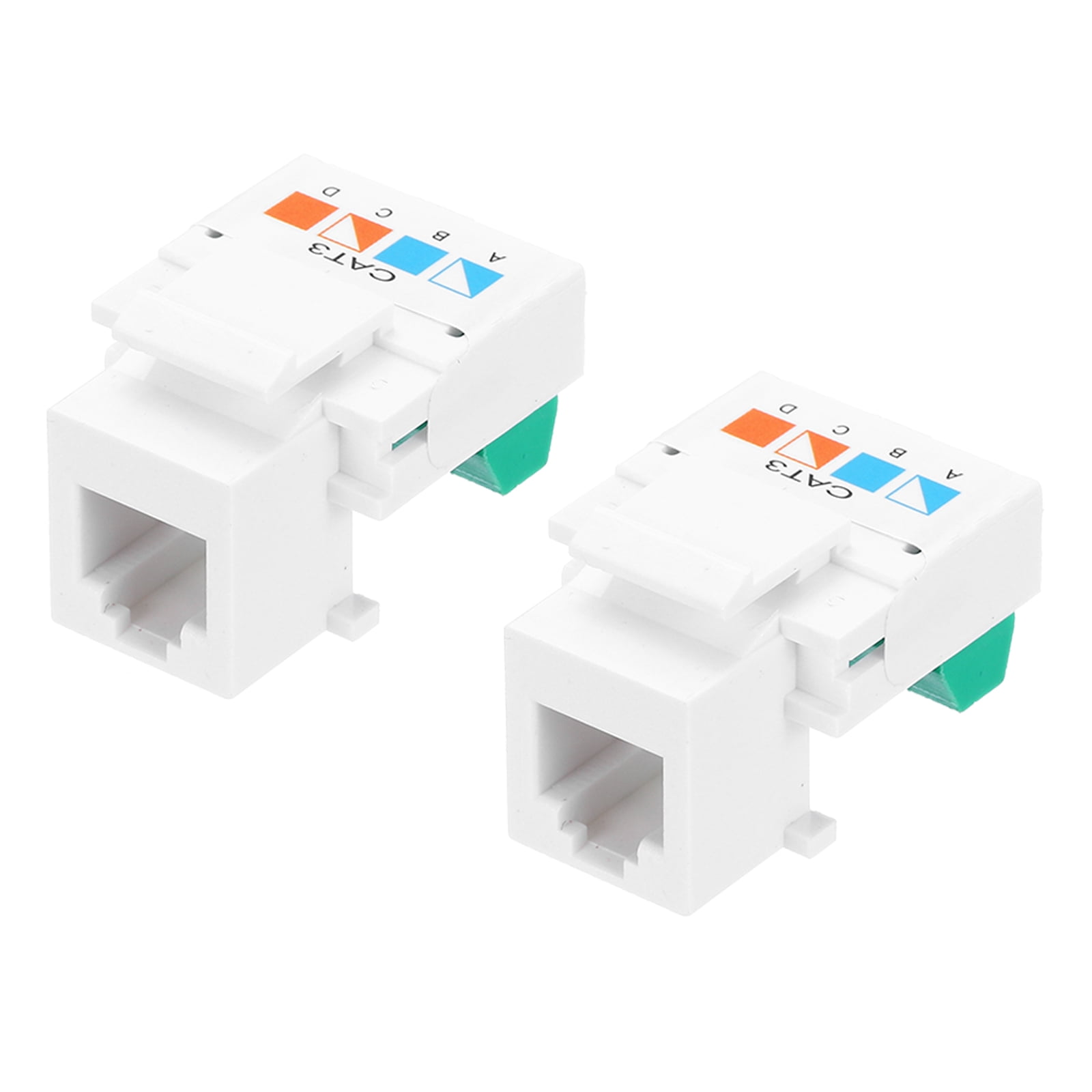 2 Pack RJ11 Cat 3 Telephone Jacks, Cat3 Coupler Jack with Screw ...
