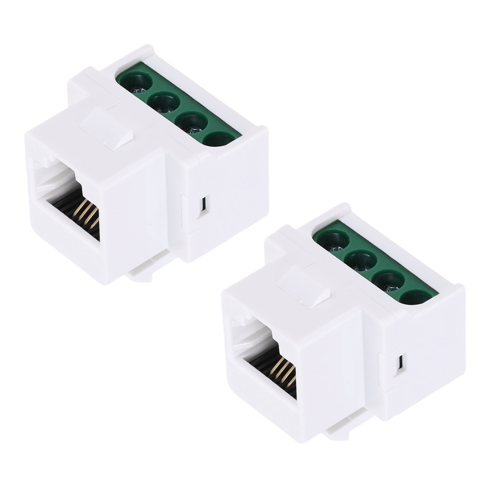 2 Pack RJ11 Cat 3 Telephone Jacks, Cat3 Coupler Jack with Screw ...